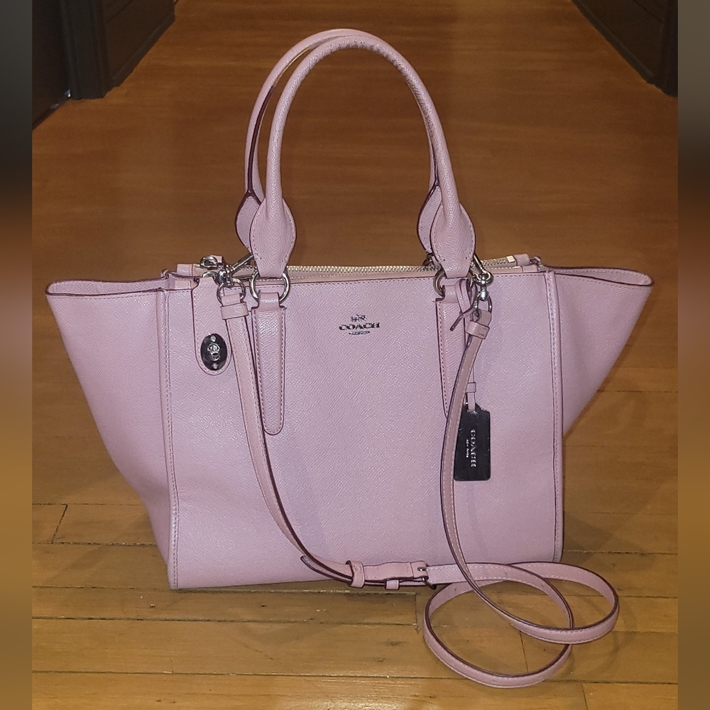 Coach Crosby Carryall In Bubblegum Pink Crossgrain Le… - Gem
